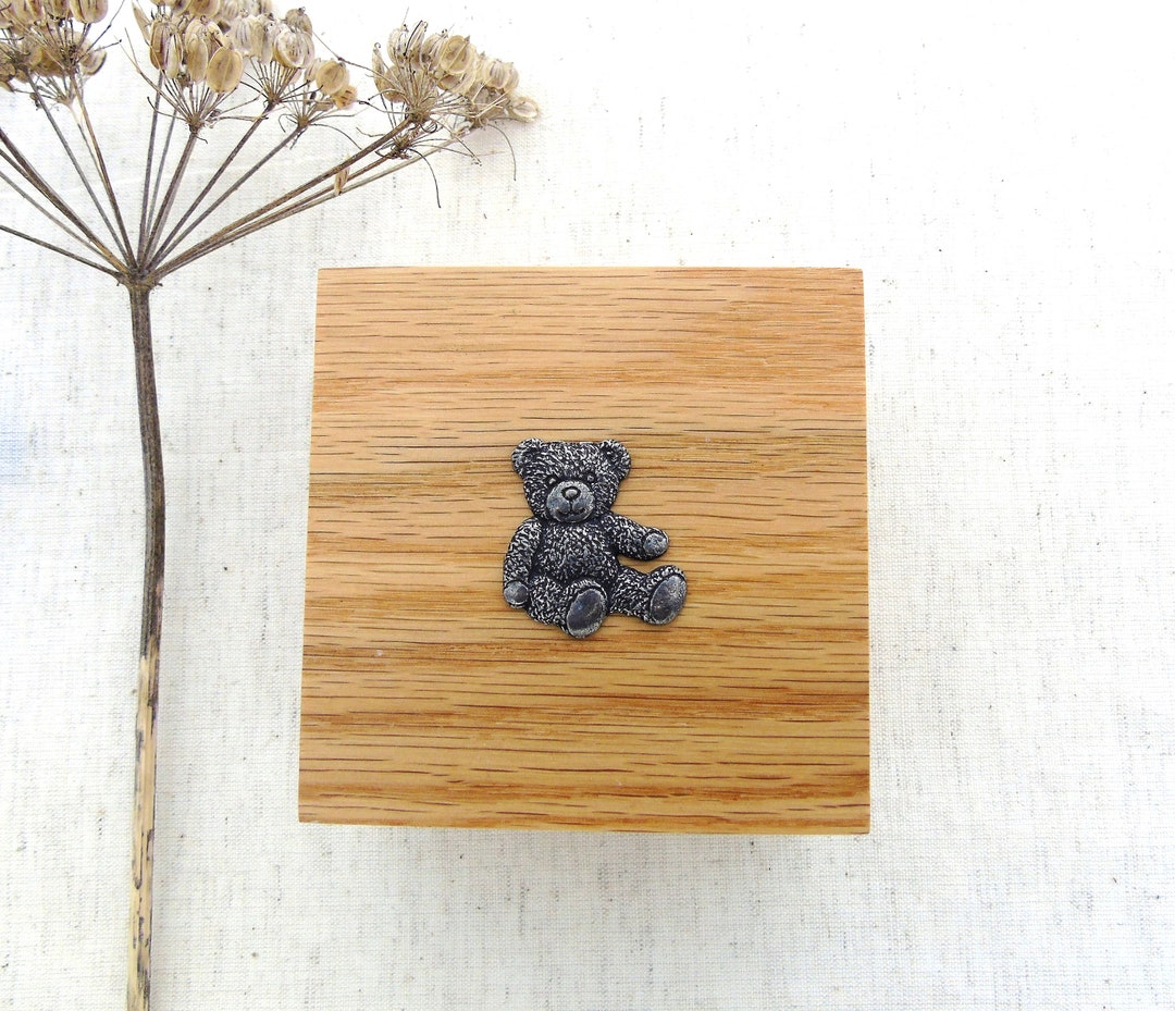Teddy Bear Gift - Teddy Bear Wooden Box -teddy Bear Trinket Box- Teddy ...