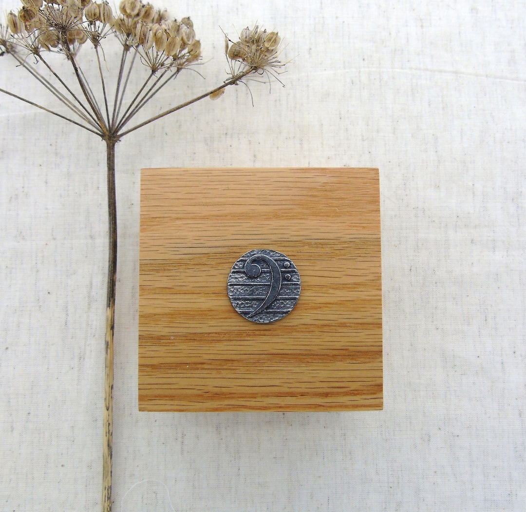 Bass Clef Gift - Bass Clef Wooden Box - Bass Clef Trinket Box- Bass ...