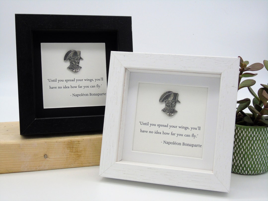 Napoleon Bonaparte Quote in Frame - Pewter Napoleon Portrait and Quote ...