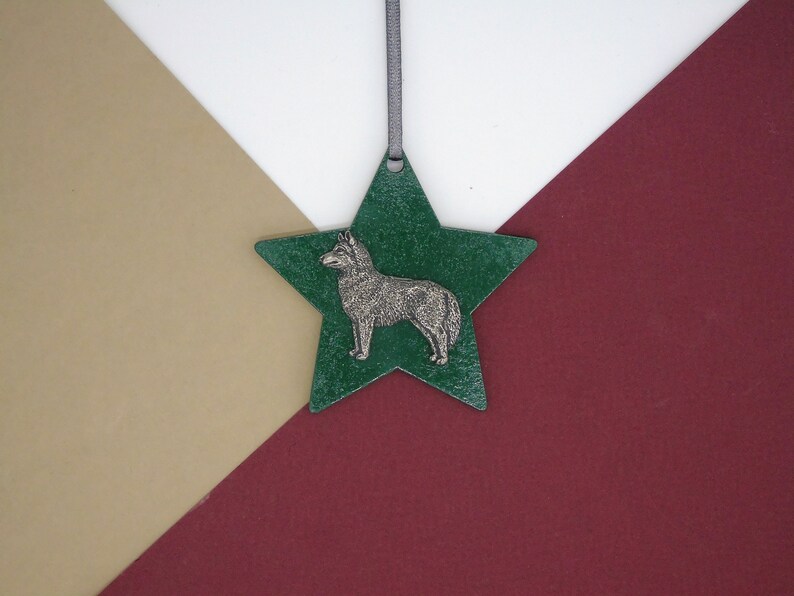 Siberian Husky Wooden Star - Husky Christmas Ornament - Husky Christmas ...