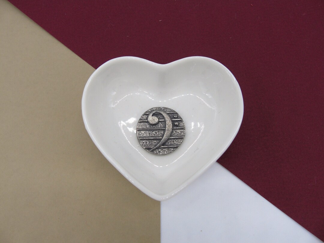 Bass Clef Gift - Bass Clef Trinket Dish - Music Jewellery Dish - Ring ...