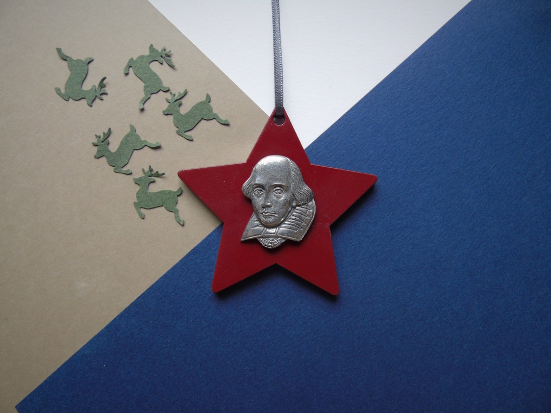 William Shakespeare Christmas Decoration - the Bard Christmas Ornament ...