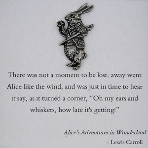 White Rabbit Alice Quote - Alice in Wonderland Gift - White Rabbit ...