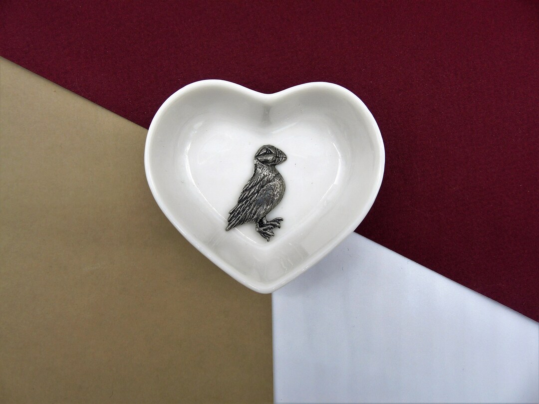 Puffin Gift - Puffin Trinket Dish - Jewellery Dish - Ring Dish - Bird ...