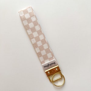 Checkered Keychain Wristlet | Keyfob | Fabric Key Wristlet | Car Key ...