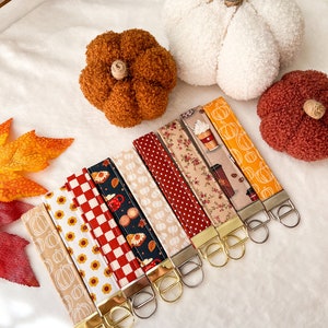 Fall Keychain Wristlet | Keyfob | Fabric Key Wristlet | Car Key ...