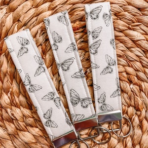 Butterfly Keychain Wristlet, Key Fob, Wristlet for Keys, Car Key ...