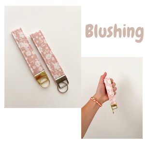 Floral Keychain Wristlets, Neutral Key Fobs, Wristlet for Keys, Key ...