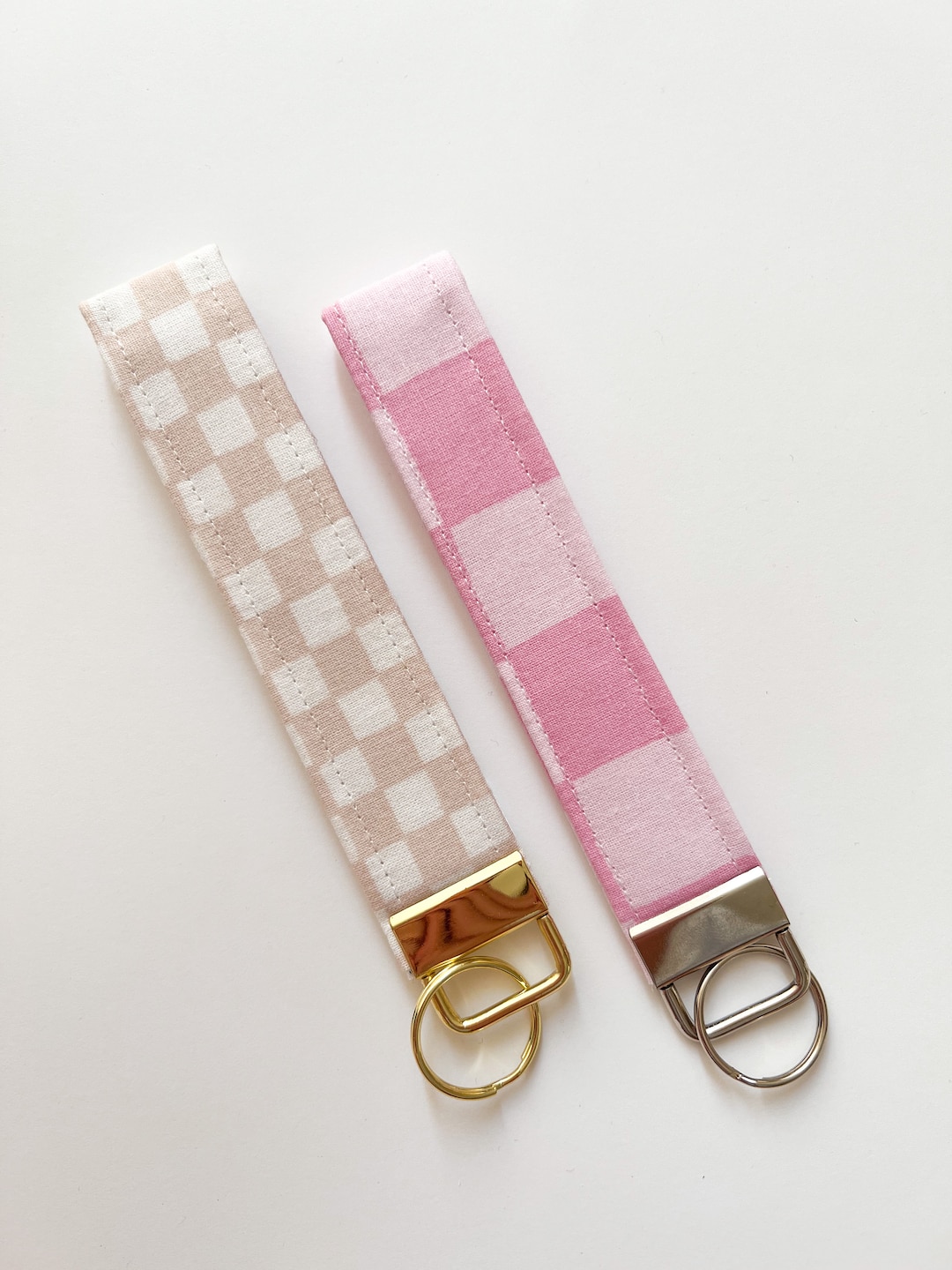 Checkered Keychain Wristlet | Keyfob | Fabric Key Wristlet | Car Key ...