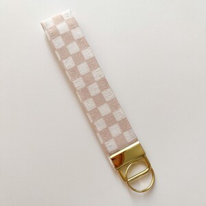 Checkered Keychain Wristlet | Keyfob | Fabric Key Wristlet | Car Key ...