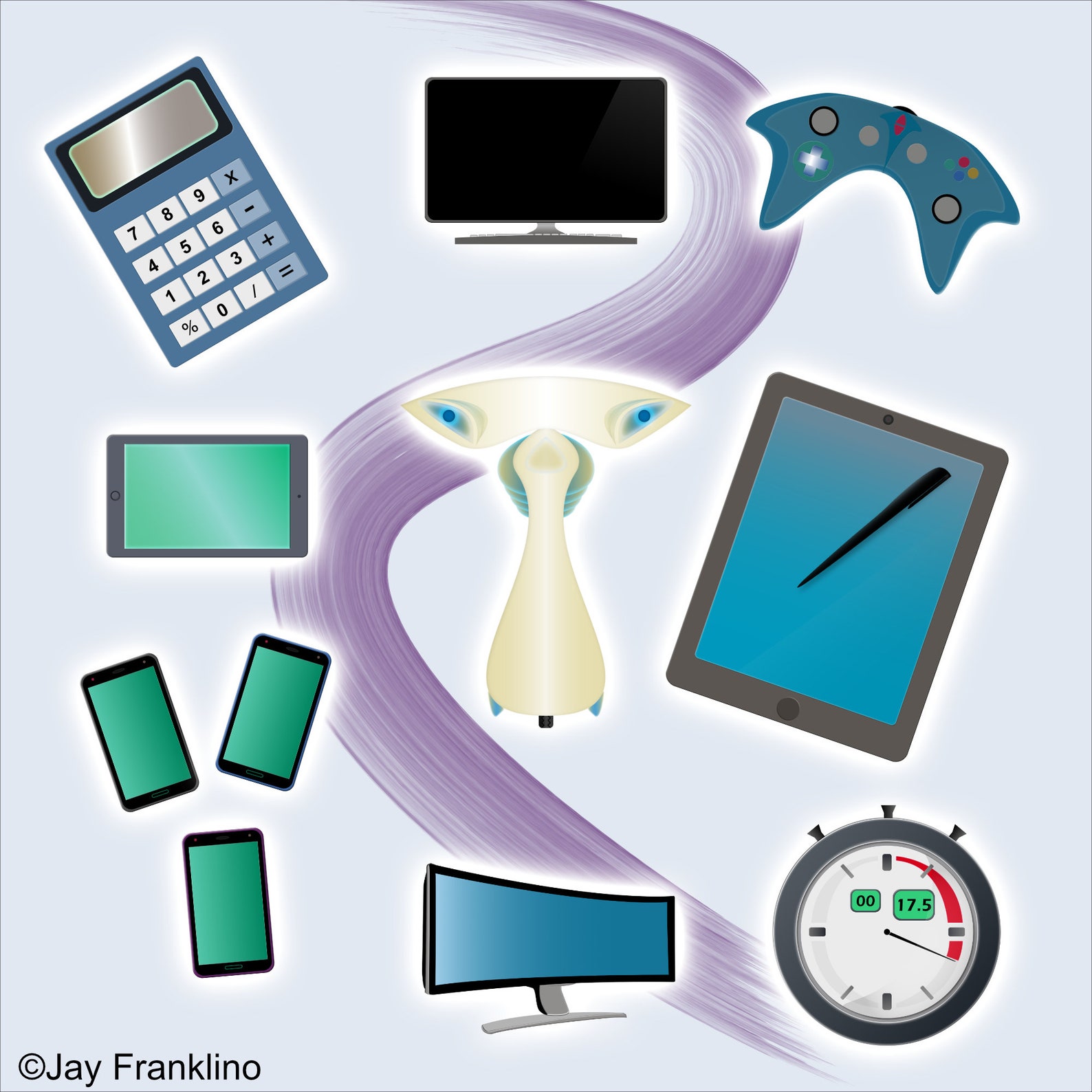 Tech Clip Art tech art clip art vector graphics computer | Etsy