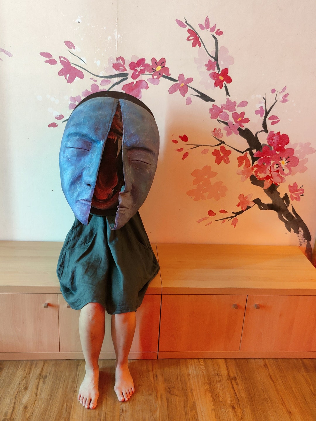 Mysterious Mask / Scary Spooky Halloween Sculpture Mask Full Face - Etsy