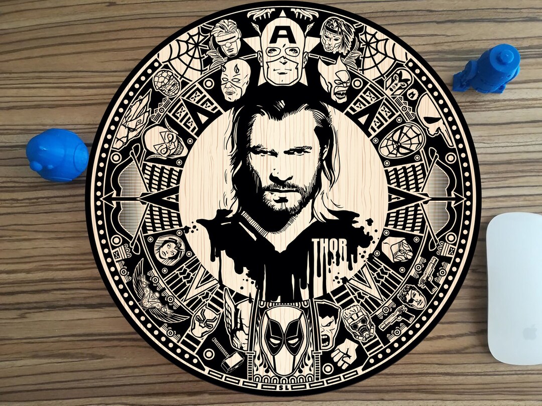 Wall Panel Decor superhero Thor 1 Pdf Dxf Cdr - Etsy
