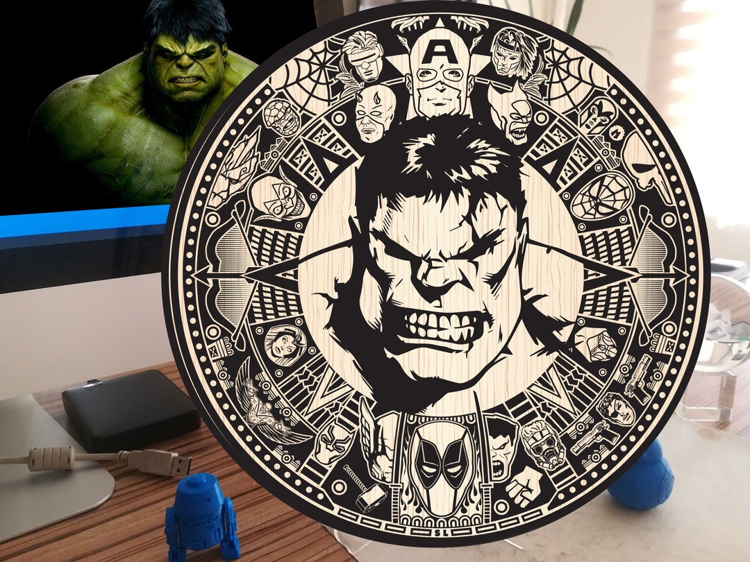 Wall Panel Decor hulk Superhero New 02 Pdf Dxf - Etsy