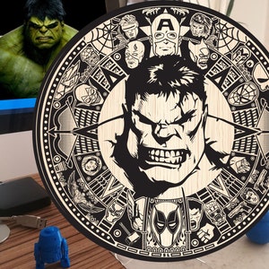 Wall Panel Decor hulk Superhero New 02 Pdf, Dxf, Cdr, Svg, for CNC ...