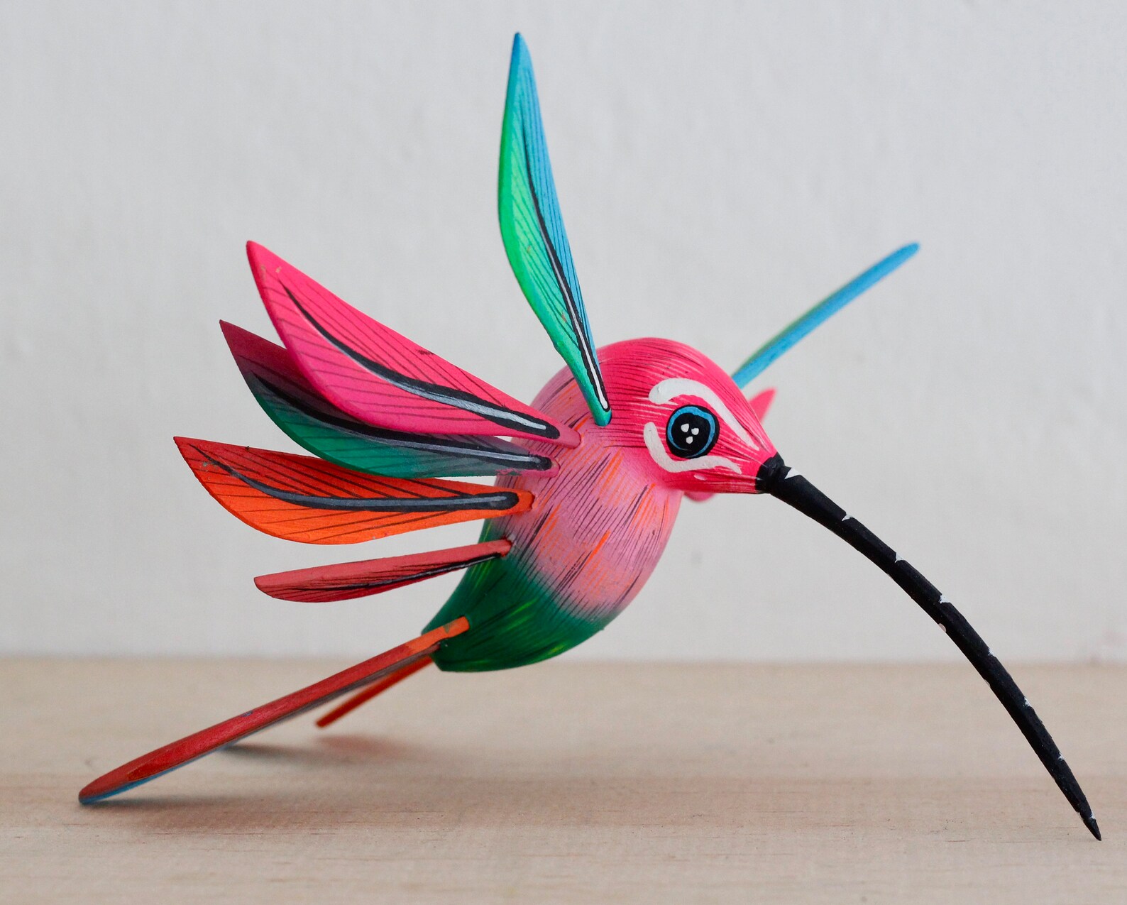 Alebrije de Colibri carved in wood | Etsy