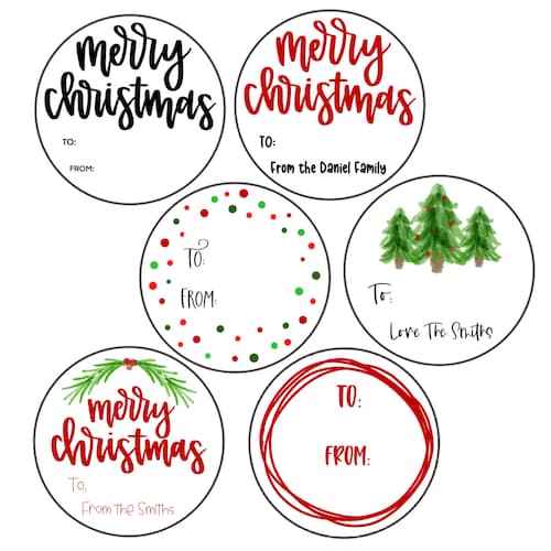 Personalized Christmas Gift Tags Christmas Crest Custom - Etsy