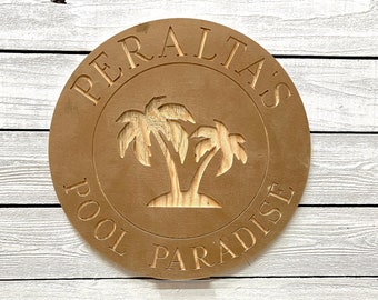 Wood Circle Pool - Etsy