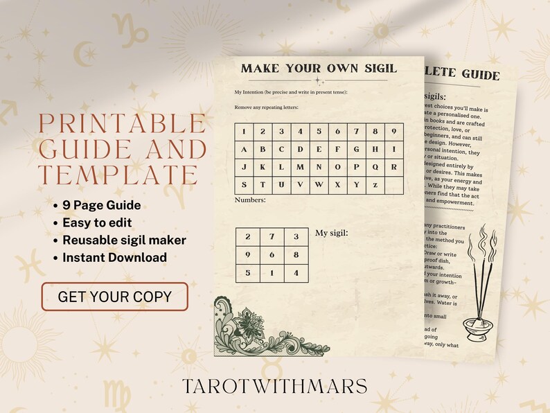 Sigil Magic Guide PDF Instant Download | Beginner Witchcraft ...