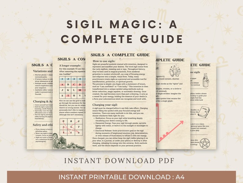 Sigil Magic Guide PDF Instant Download | Beginner Witchcraft ...