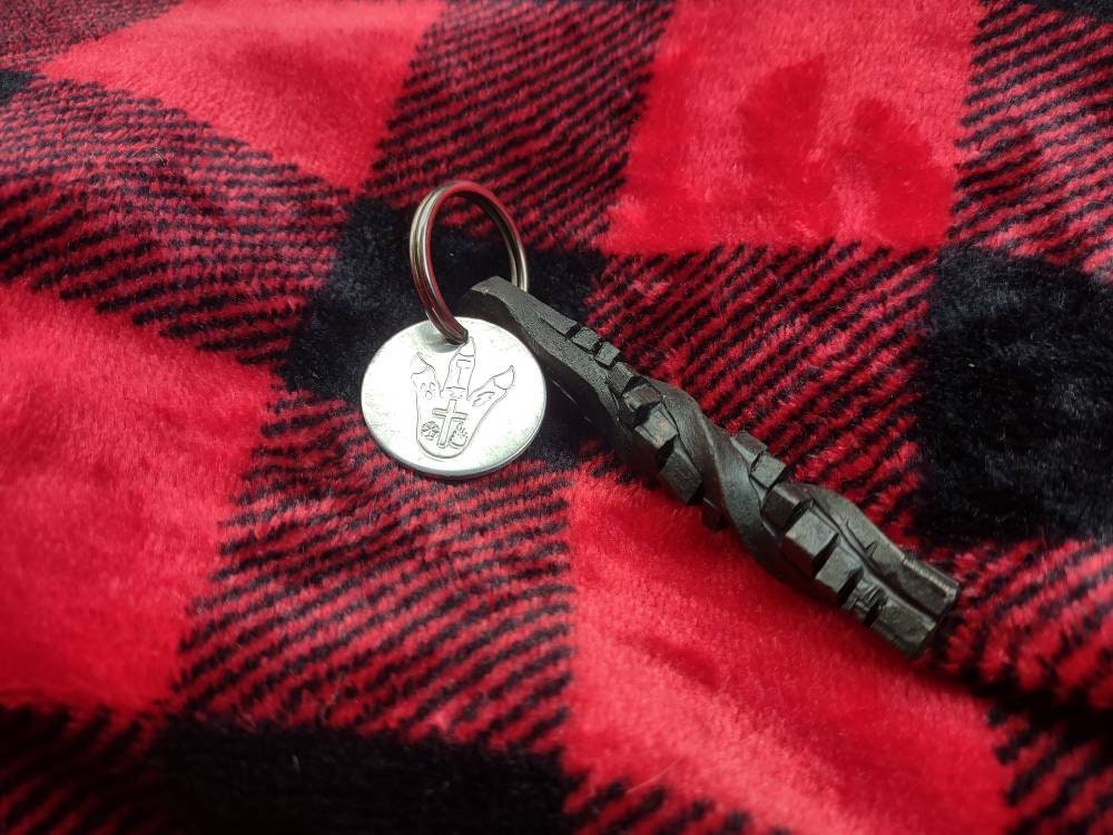 Hand Forged Rubik's Twist Key Chain - Etsy