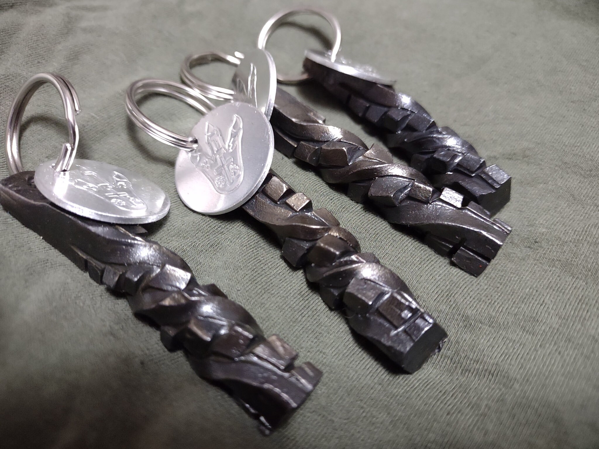 Hand Forged Rubik's Twist Key Chain - Etsy