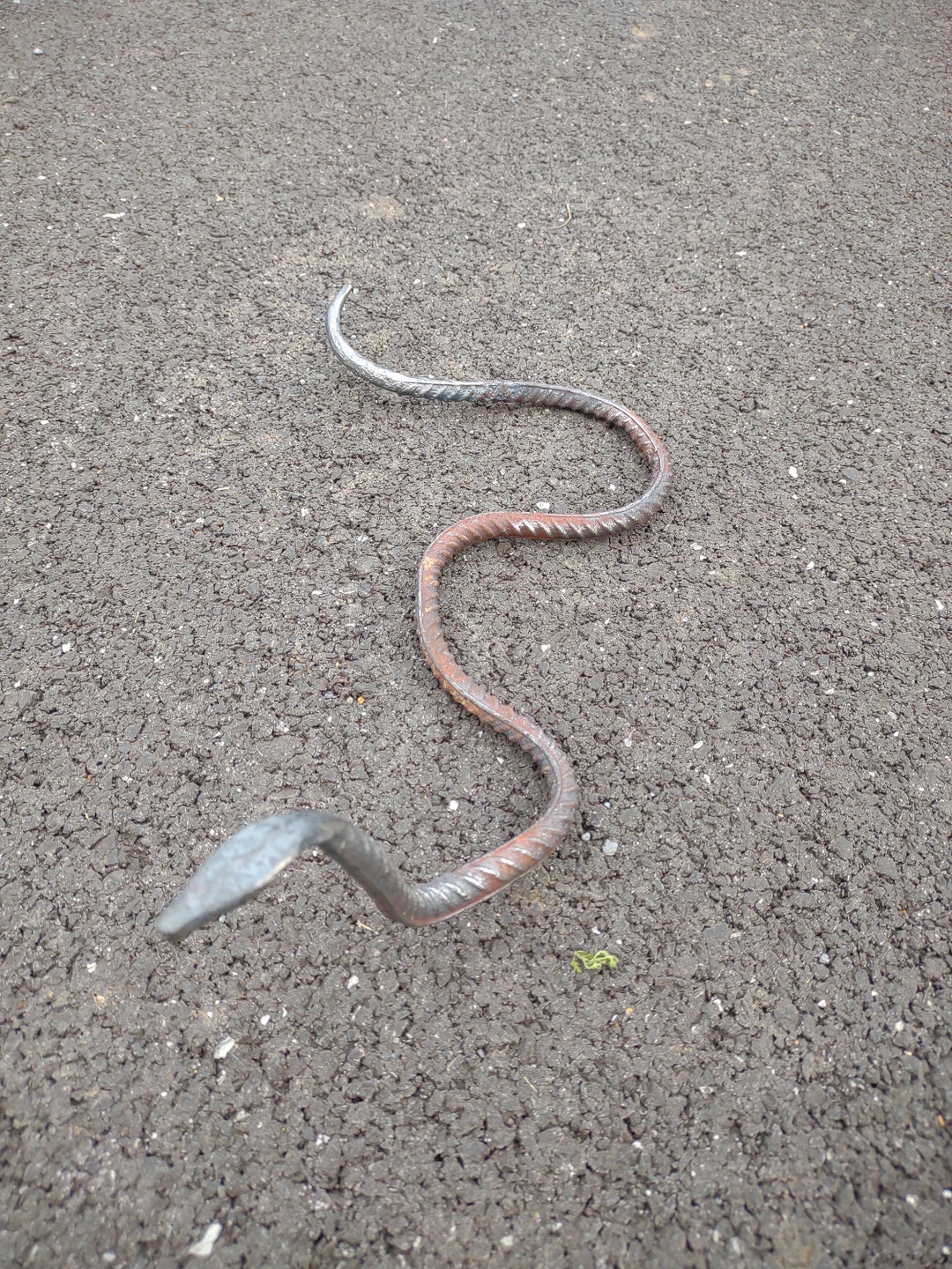 Hand Forged Rebar Snake - Etsy