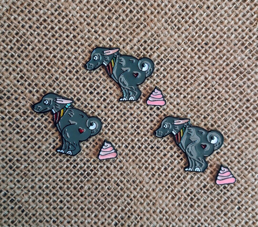 Pooping Dog Enamel Pin Poop Humour Rainbow Dog Owner Love - Etsy Australia