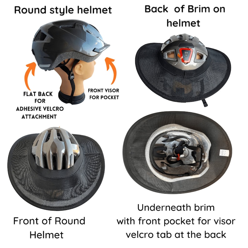 Bicycle Helmet Brim Tite Knitt Shade Mesh Sun Visor Round Shape With ...