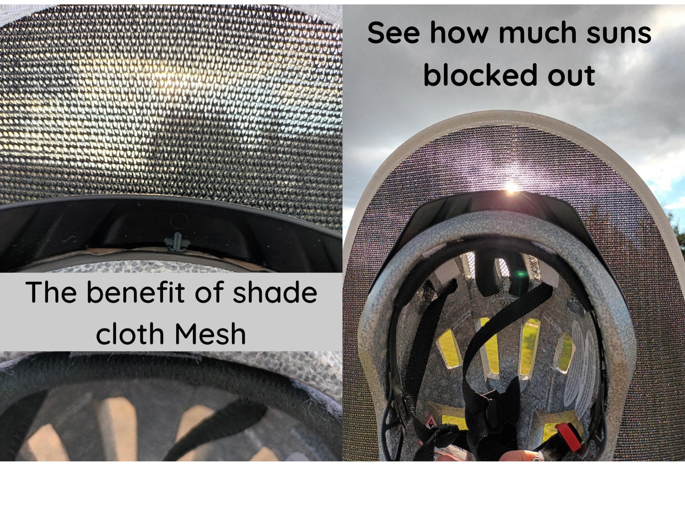 Bicycle Helmet Brim Tite Knitt Shade Mesh Sun Visor Round Shape With ...