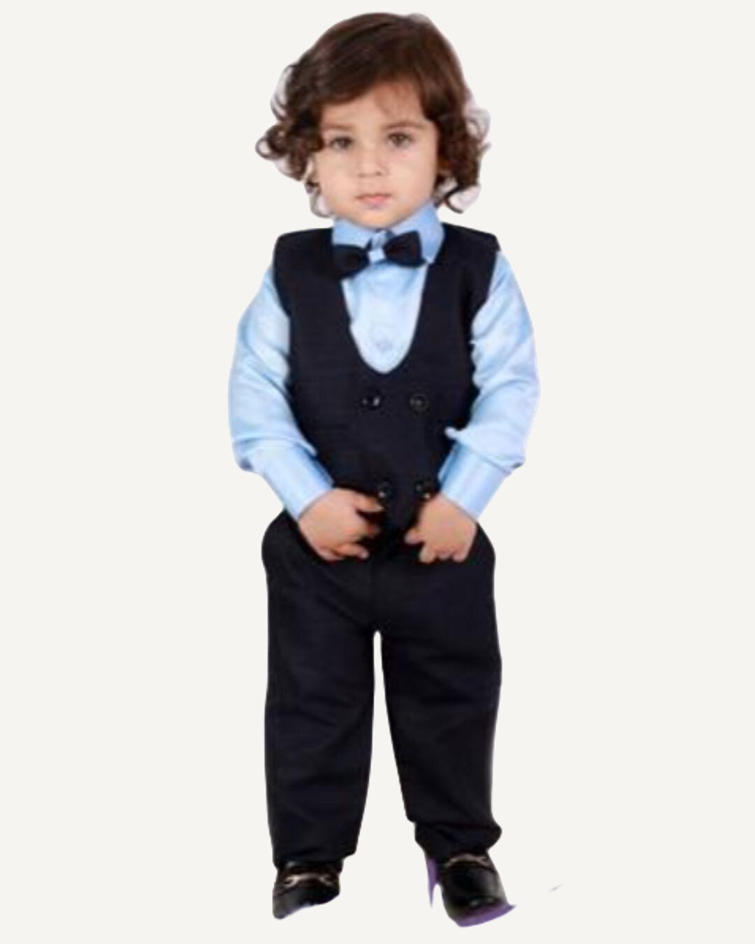 Boy Navy Formal Suit With Waistcoat/ Boys Partywear/ Baby Formal Suit ...
