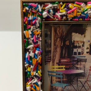 Rainbow Sprinkles Ice Cream Picture Frame - Kids Art Frame Home Decor ...