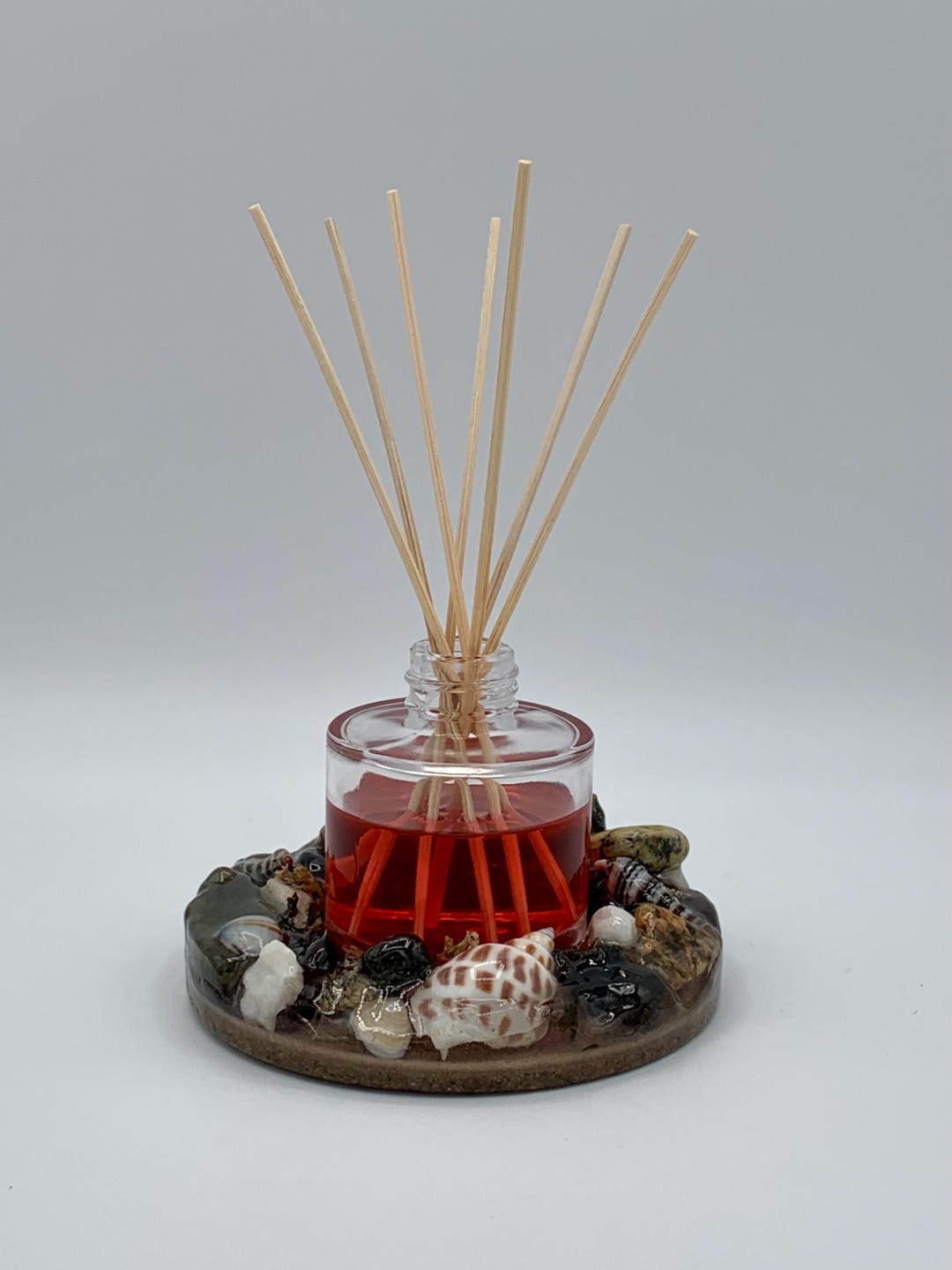 Coastal Reed Oil Diffuser With Glass Bottle, Apple Cinnamon Scent, No ...