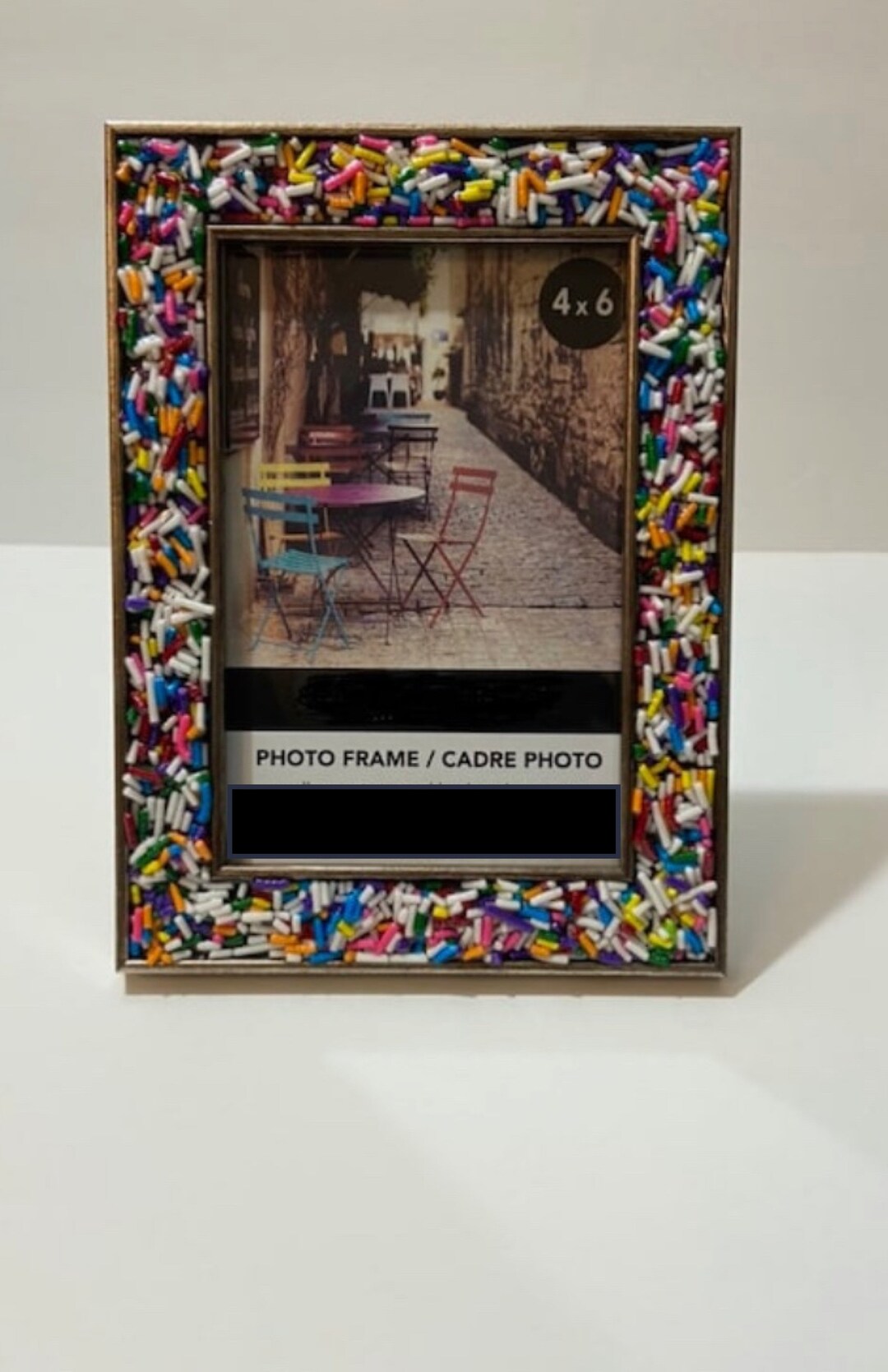 Rainbow Sprinkles Ice Cream Picture Frame - Kids Art Frame Home Decor ...