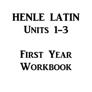 Henle Year 1 Units 1-3 Latin Exercise Workbook (CH A) - Etsy