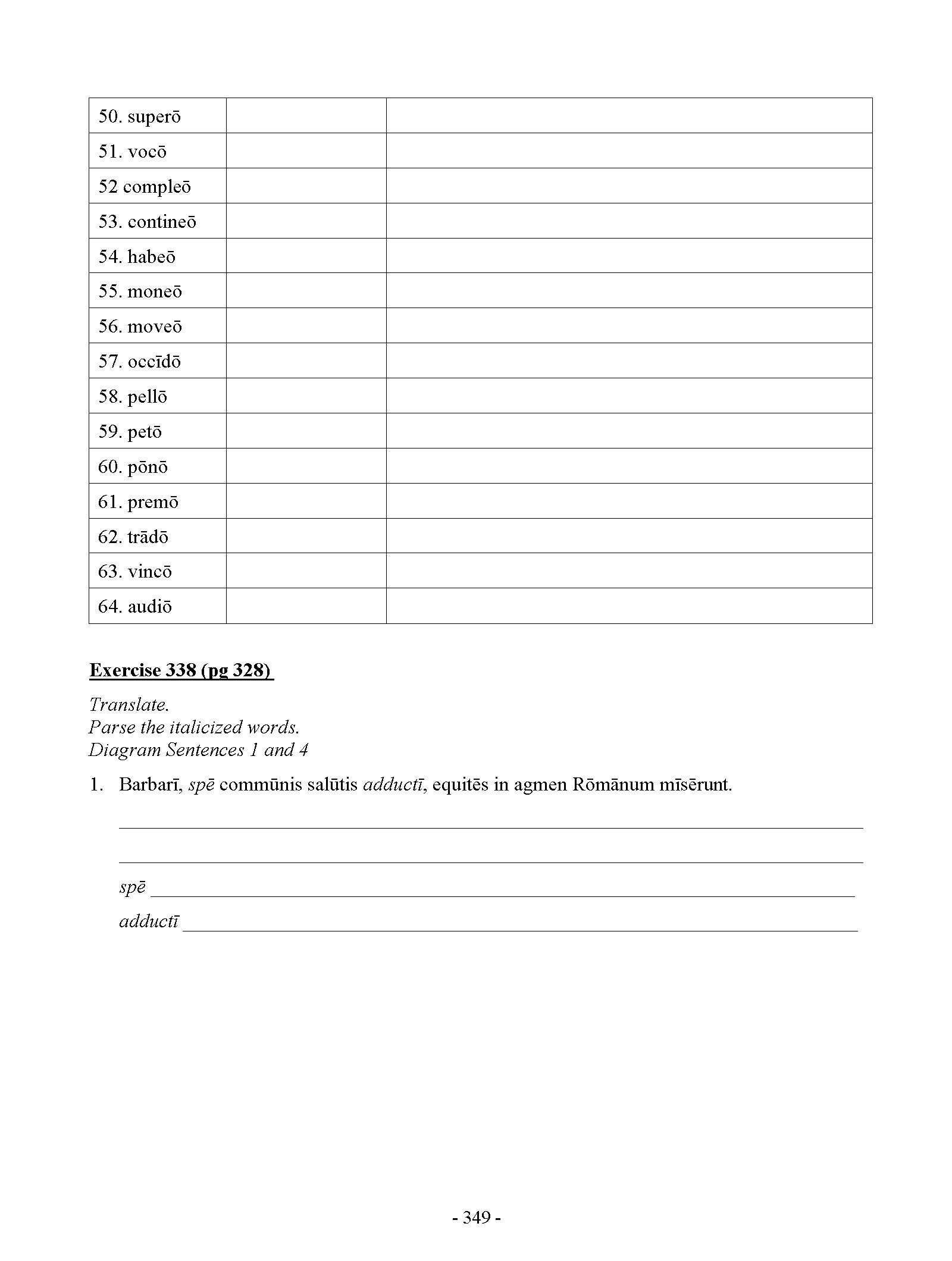 Henle Year 1 Units 1-8 Latin Exercise Workbook (CH B) - Etsy