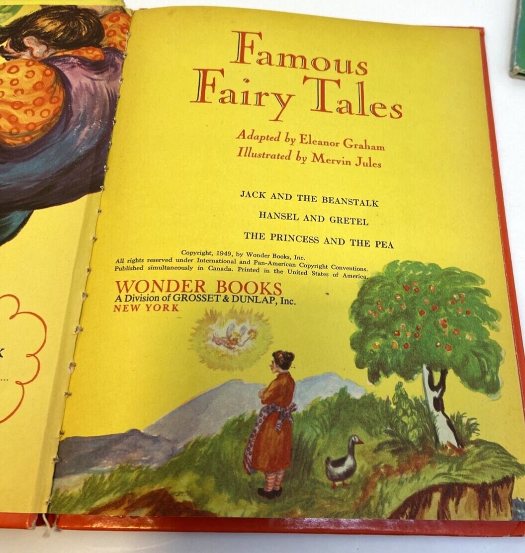 Vintage 5 Piece Wonder Books Set Fairy Tales Raggedy Ann - Etsy