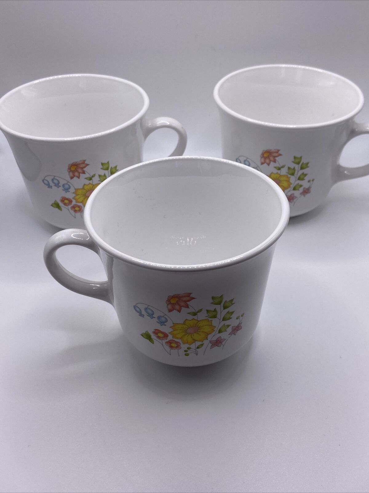 1977 Original Corning Ware Meadow Pattern 8 Piece White Coffee - Etsy