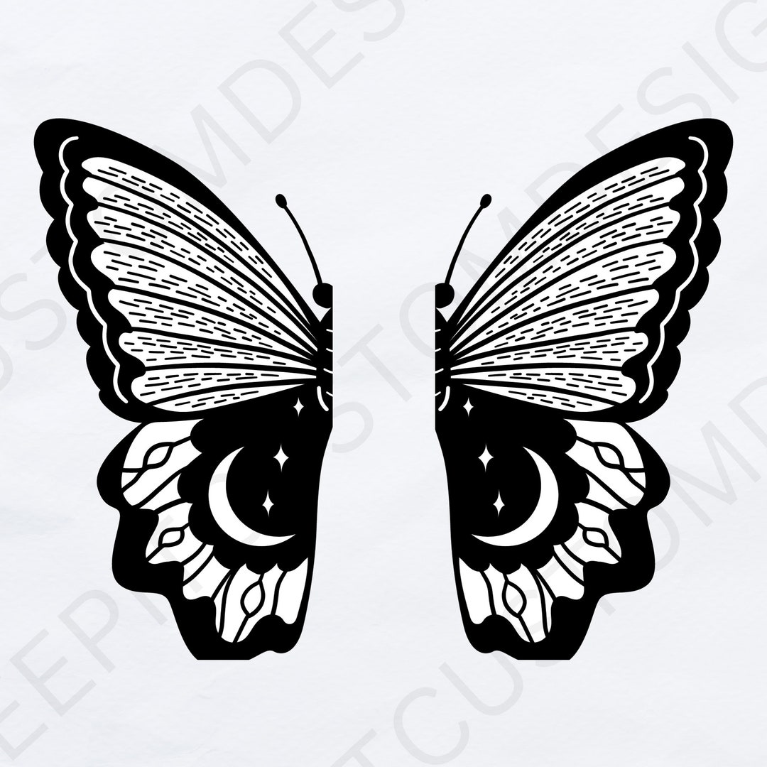Mystical Astrology Butterfly SVG Zodiac Signs Celestial - Etsy