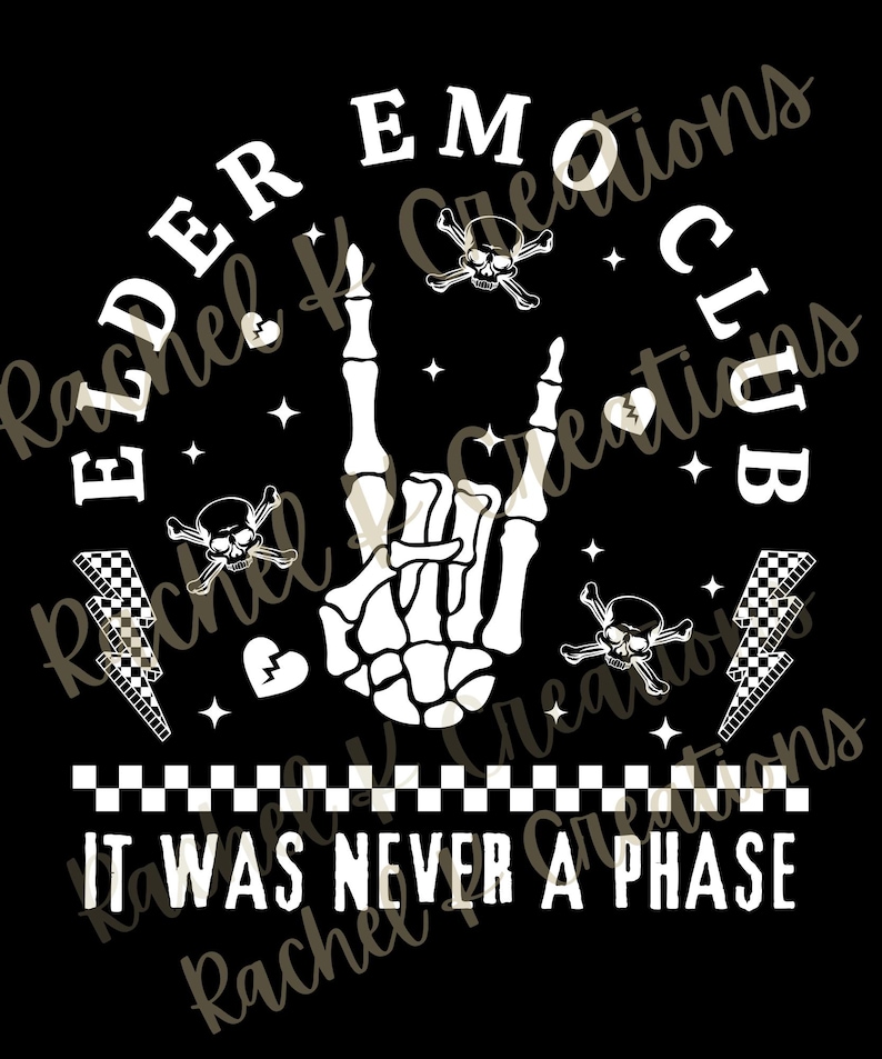 Elder Emo Club It Was Never a Phase Png - Etsy
