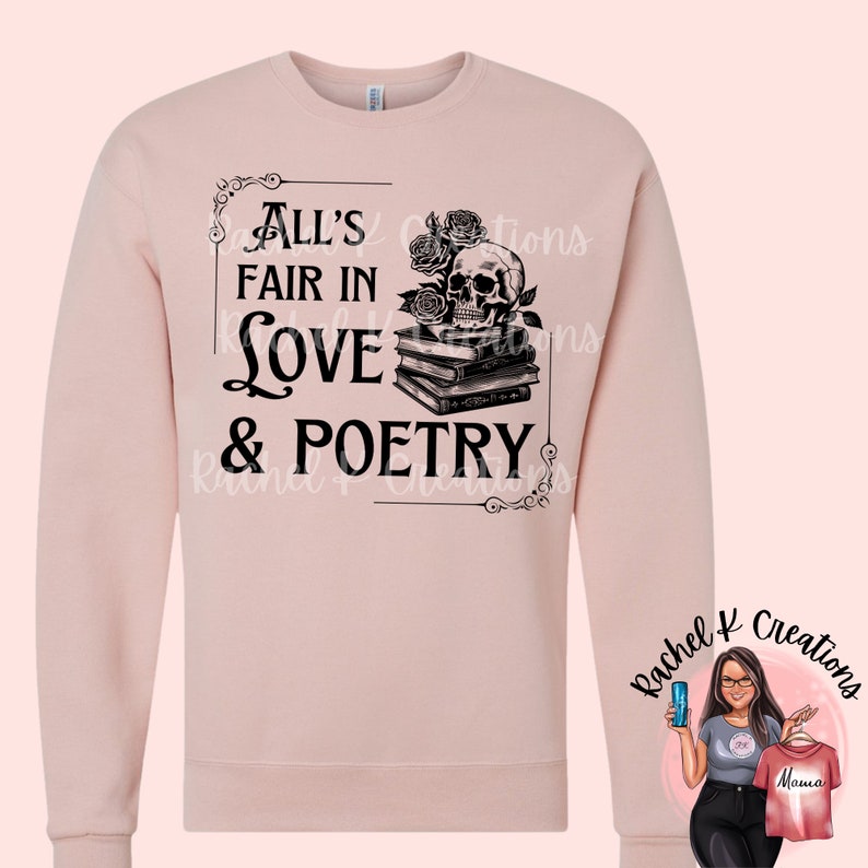 All’s Fair in Love and Poetry, Downloadable Png, Digital File, Instant ...
