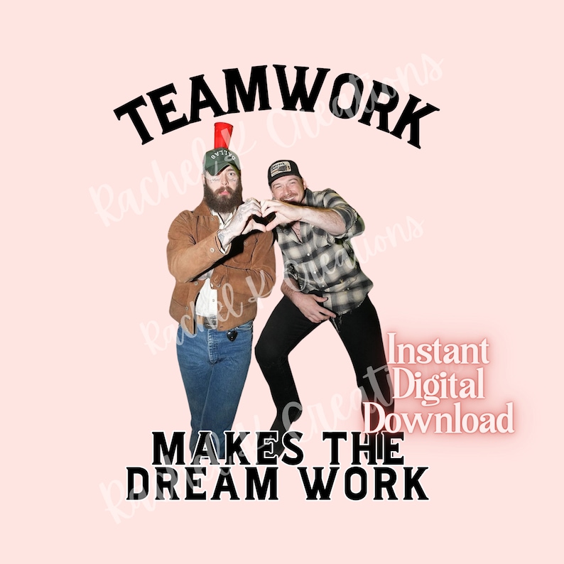 Morgan Wallen Post Malone PNG, Teamwork Makes Dream Work (digital ...