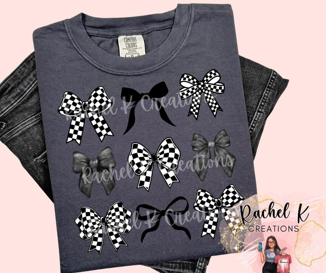 Racing, Bows, Race, Checker, Checkered Bows High Quality Instant ...