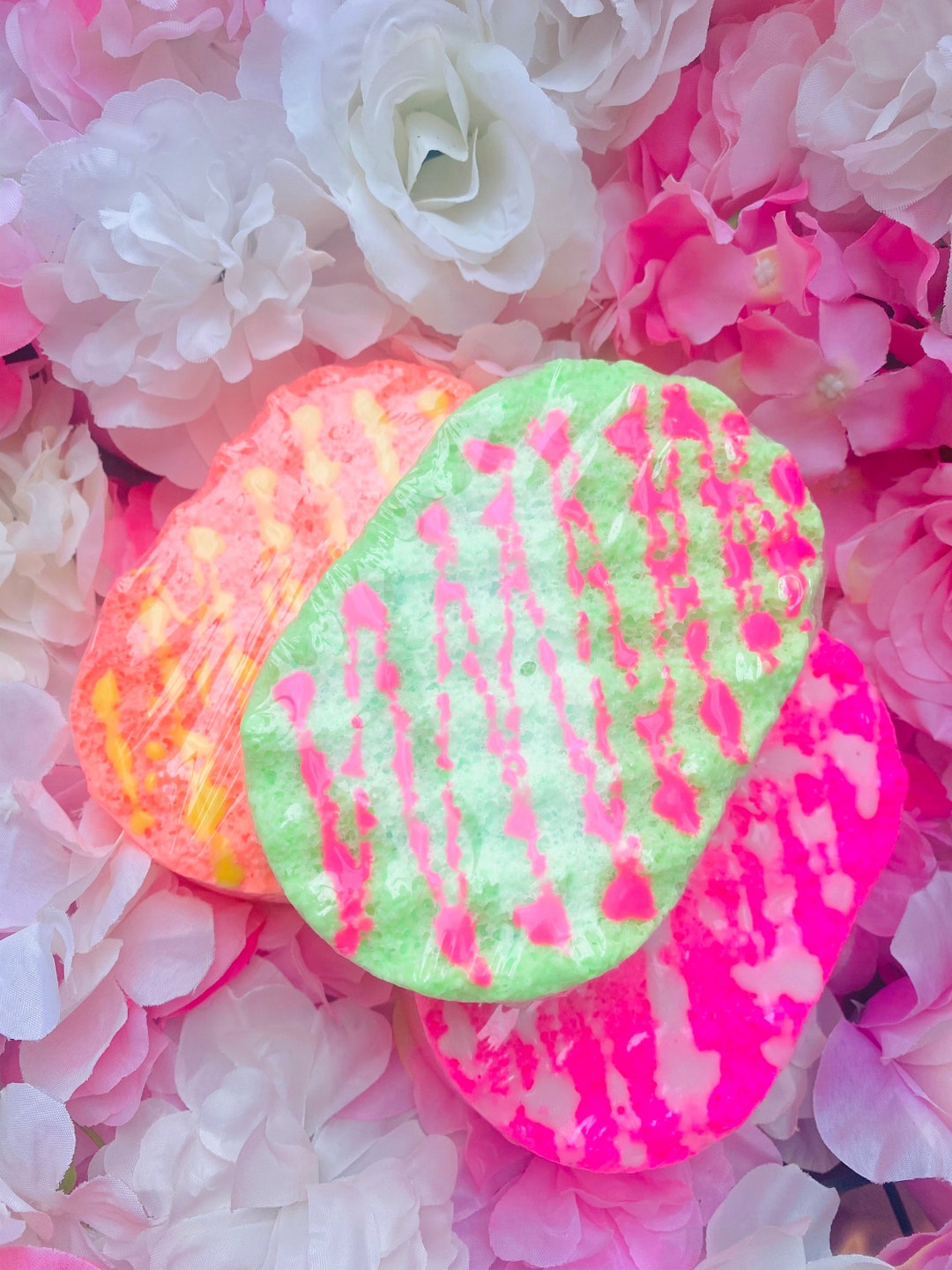 Scented EXFOLIATING SOAP Sponge Home Spa Body Wash Kids Bath Gift for ...