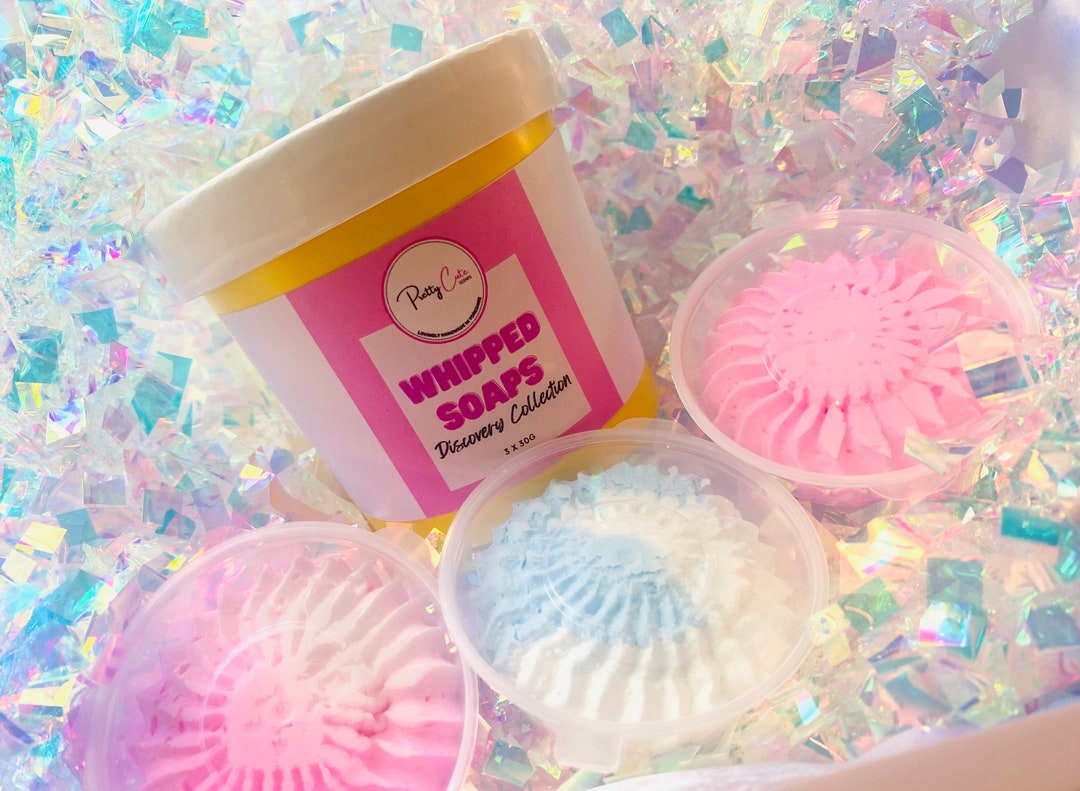 3 Pack Whipped SOAP Pretty Pots Handmade Bath Self Care Birthday Xmas ...