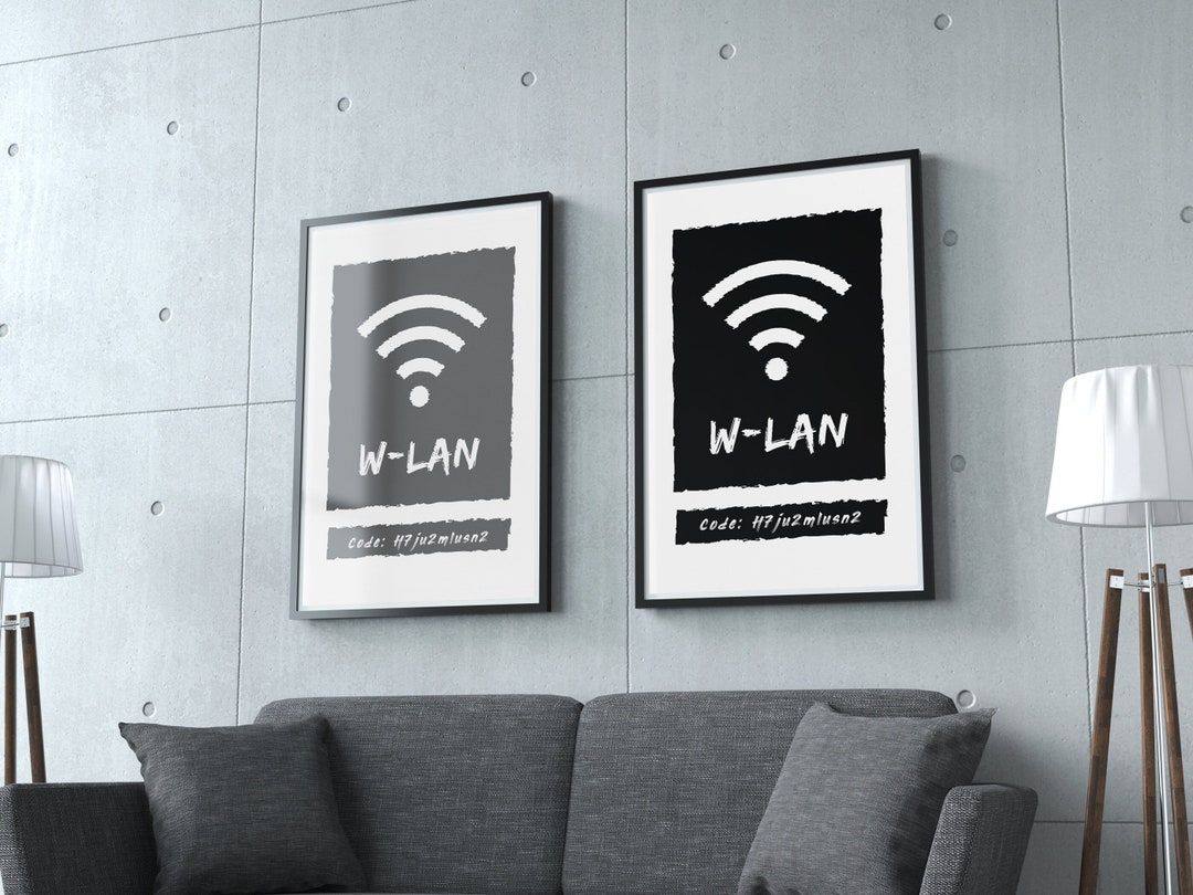 Wifi Poster Wifi Poster Wifi Mural Poster With Wifi Code - Etsy