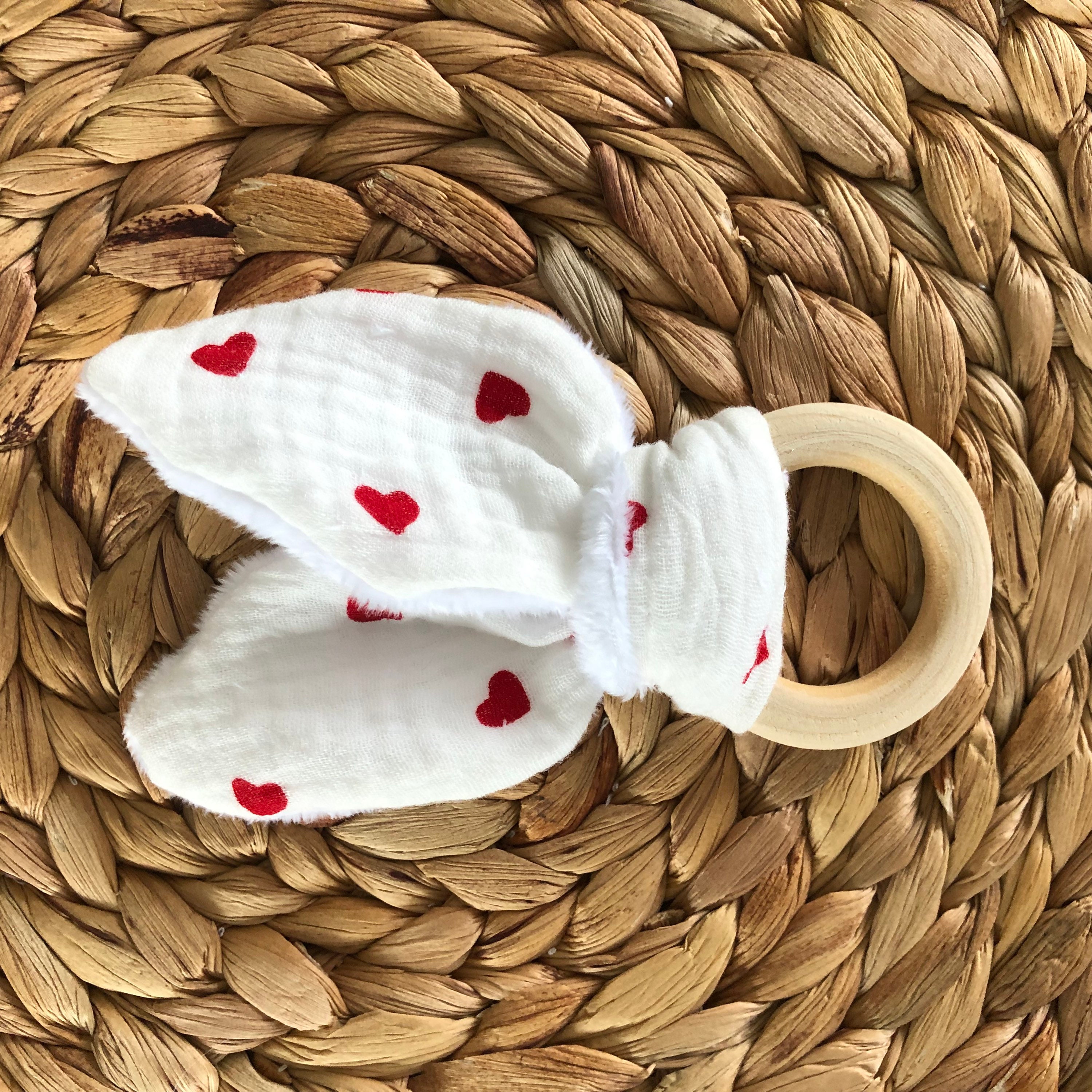 Double Cotton Gauze Teething Ring - Etsy UK