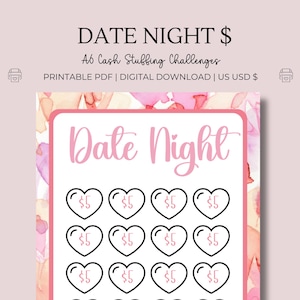 Date Night Challenge - A6 Digital PDF Download, USD Dollar Budget ...