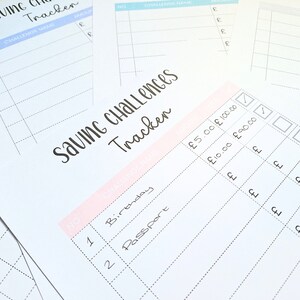Saving Challenges Tracker - Print at Home A4 - Keep Track of All Your ...