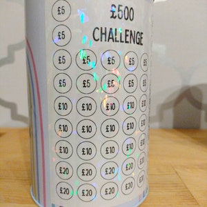 500 & 1000 Holographic Tin Tracker Sticker Money Saving Challenge ...